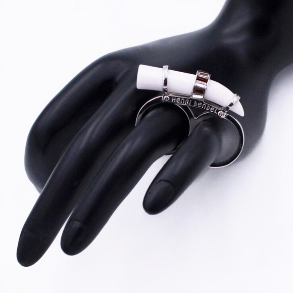 henri bendel | Jewelry | Henri Bendel Horn Double Ring Long Necklace ...